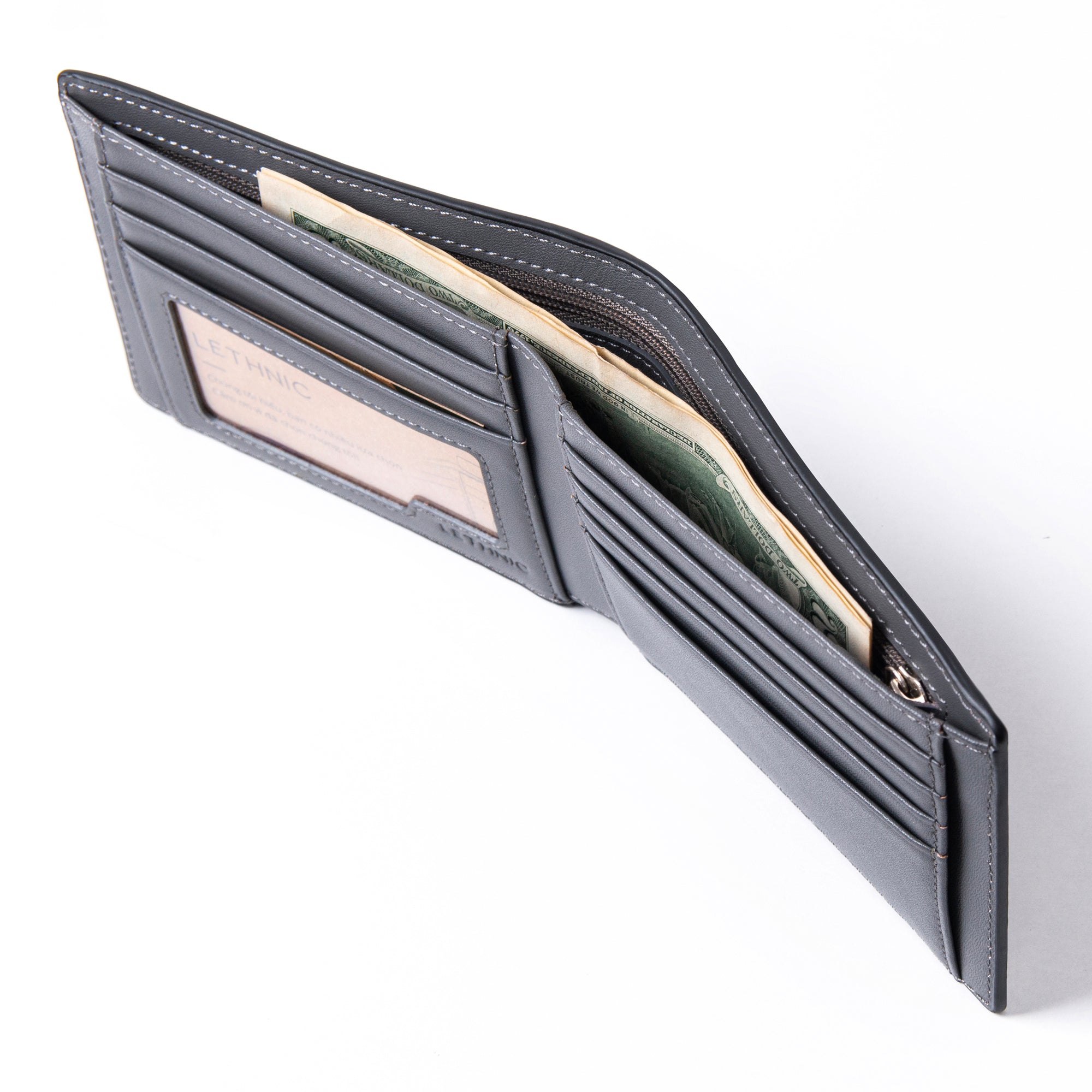 Ví gập đôi có ngăn khoá kéo - Rambo