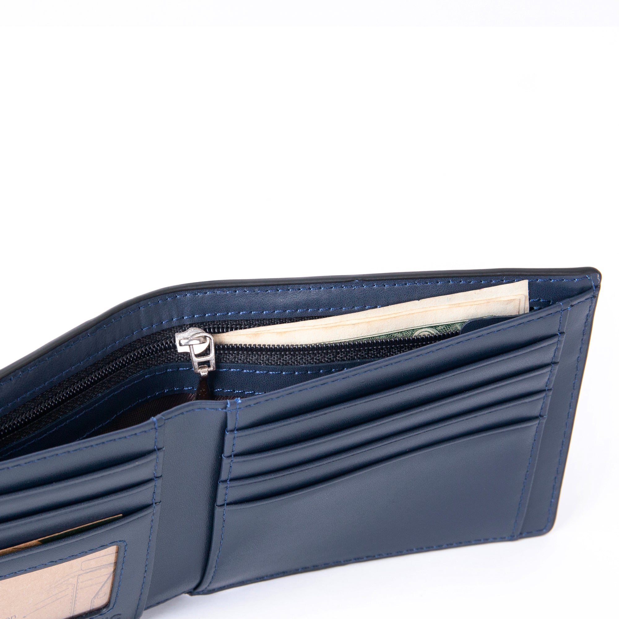 Ví gập đôi có ngăn khoá kéo - Rambo